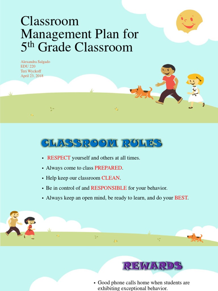 5th Grade Classroom Management Plan | PDF