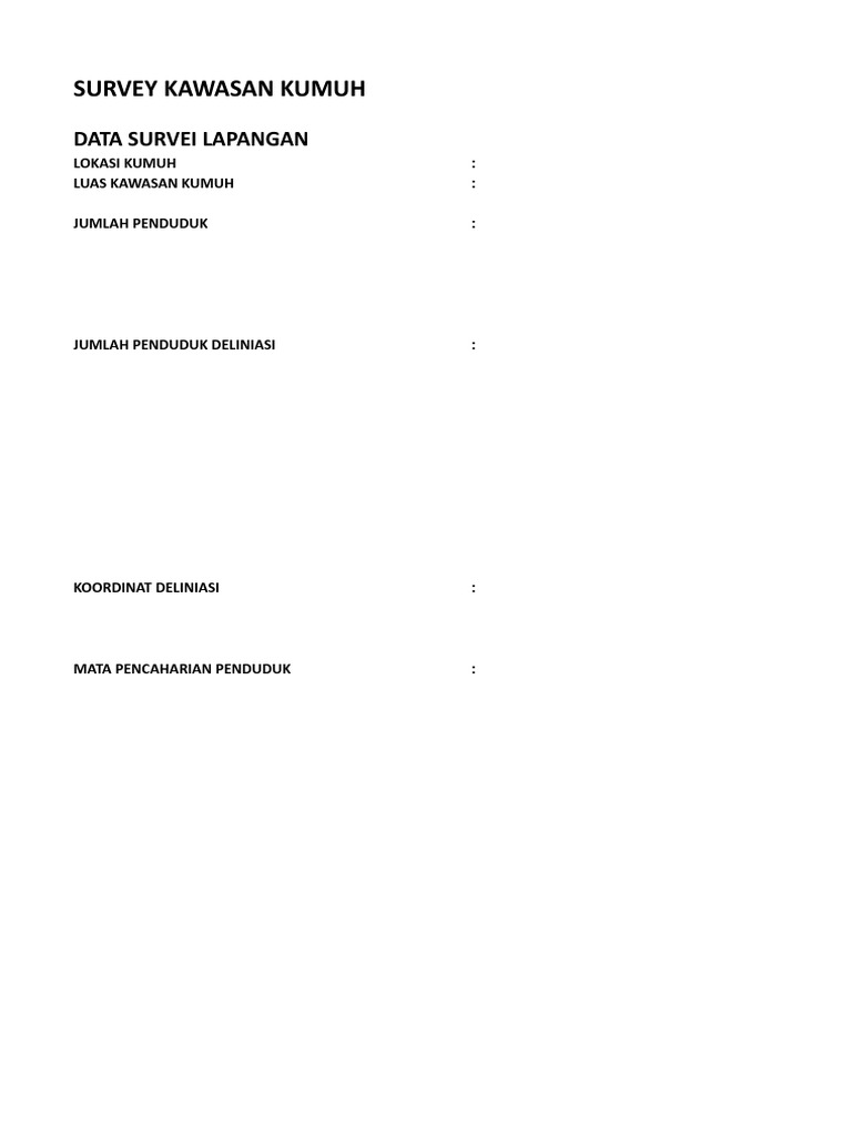 Rekap Data Survey | PDF