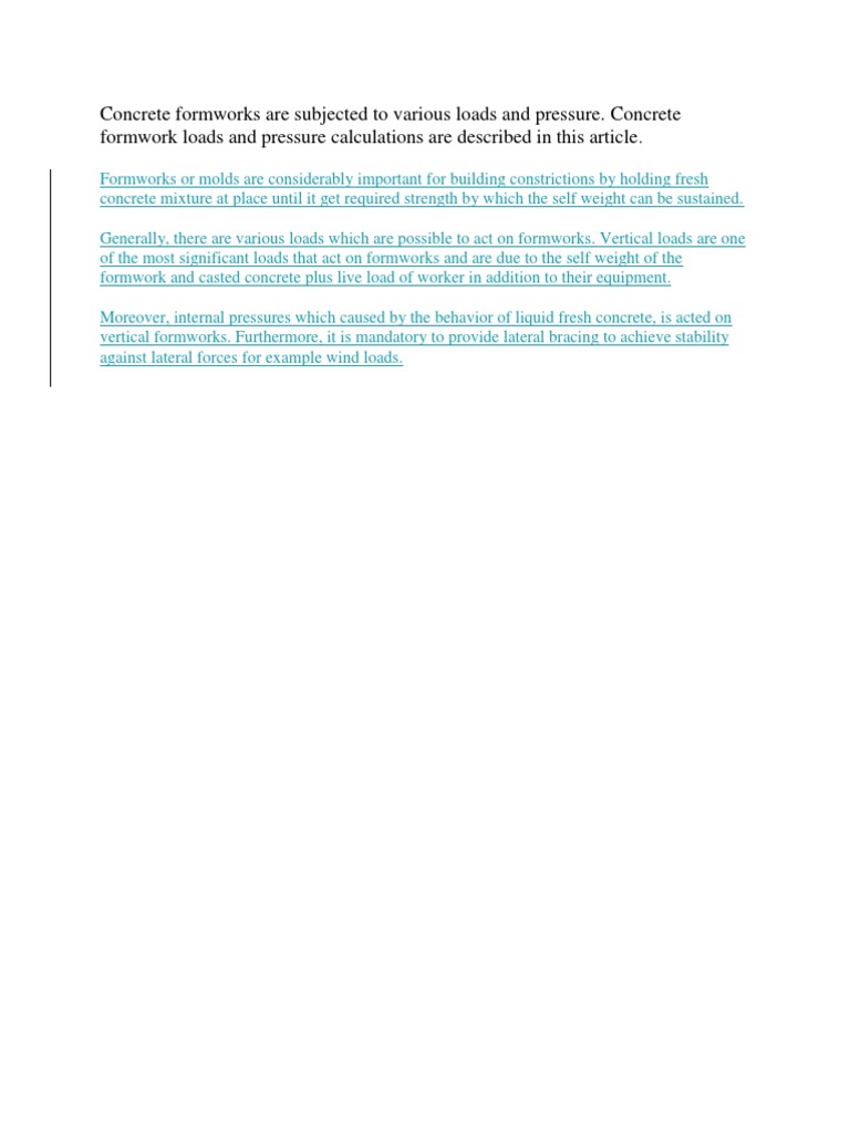 Formwork Specification | PDF | Wood | Concrete