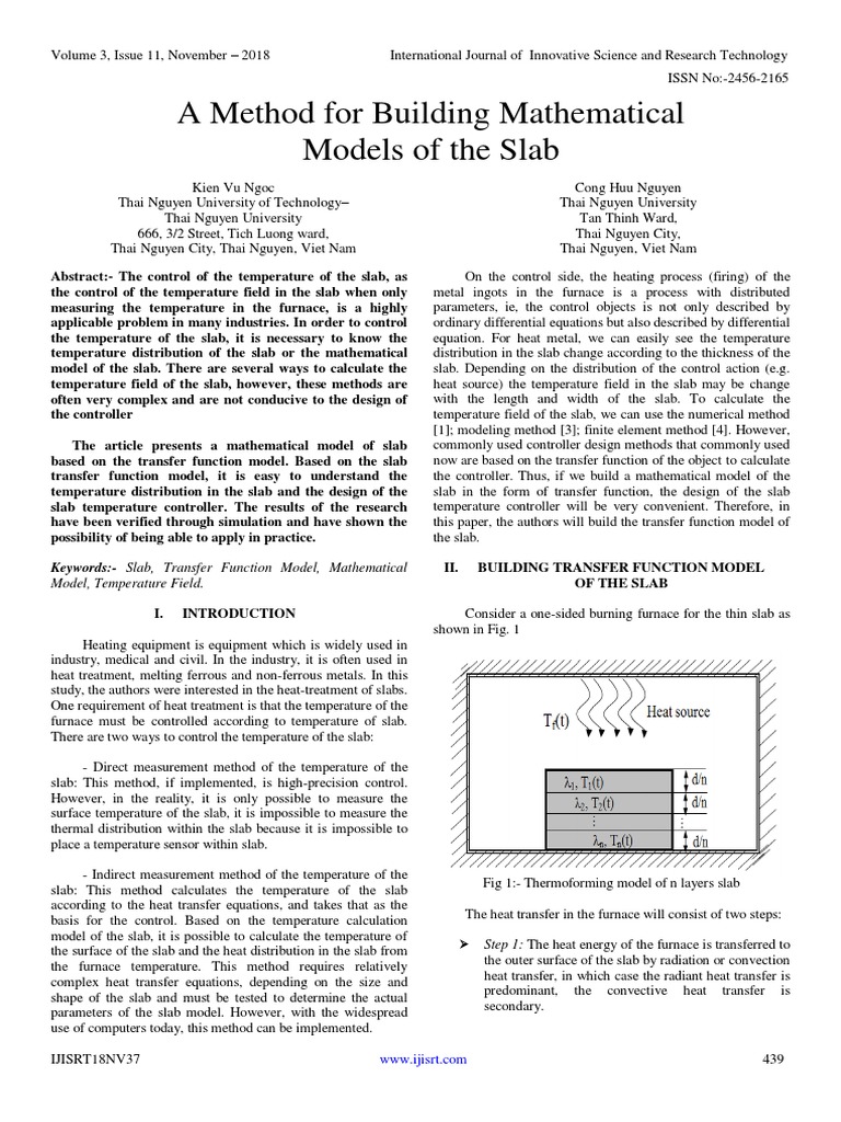 A Method For Building Mathematical Models of The Slab | PDF | Heat ...