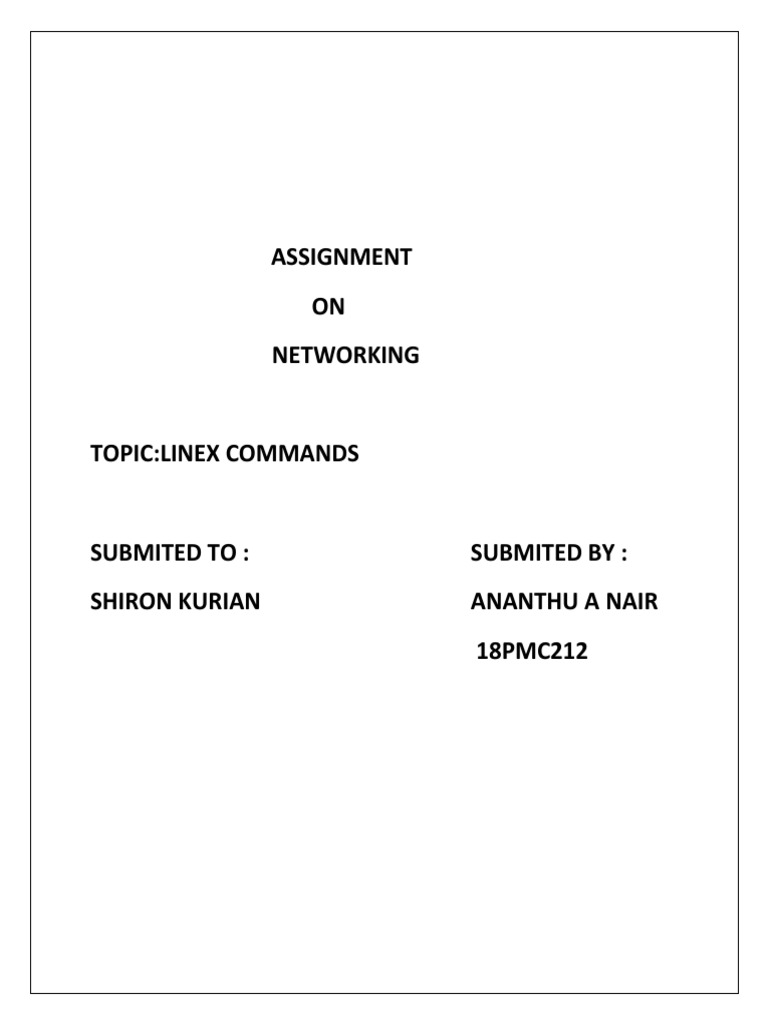 Assignment ON Networking | PDF | Superuser | Computer File