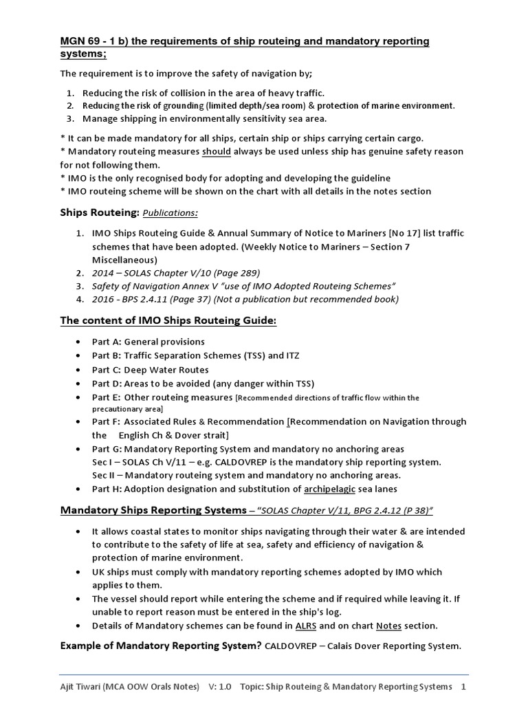Ships Routeing and Mandatory Reporting System | PDF | Ships | Search ...