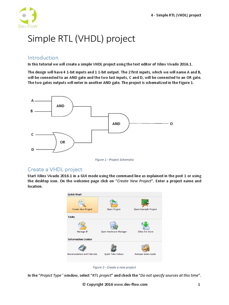 4 Simple RTL (VHDL) Project With Vivado | Download Free PDF | Vhdl | Computer Programming