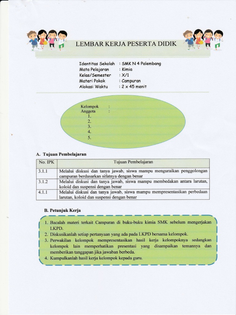 Contoh LKPD | PDF