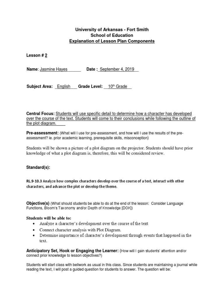 University of Arkansas - Fort Smith School of Education Explanation of ...