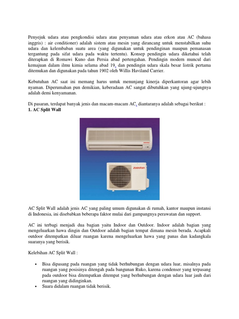 Jenis-Jenis AC dan Fungsinya | PDF