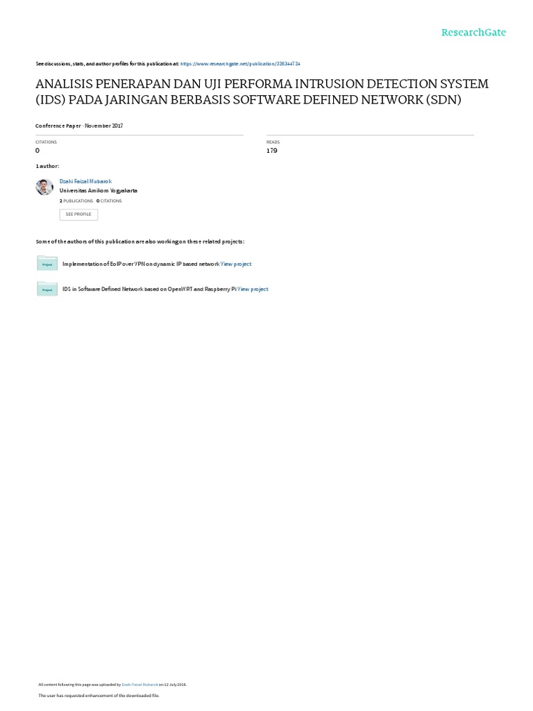 Analisis Penerapan Dan Uji Performa Intrusion Detection System (Ids ...