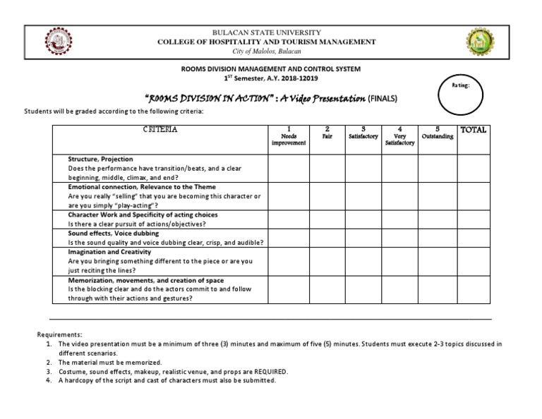 Final Exam Rubric Pdf Leisure