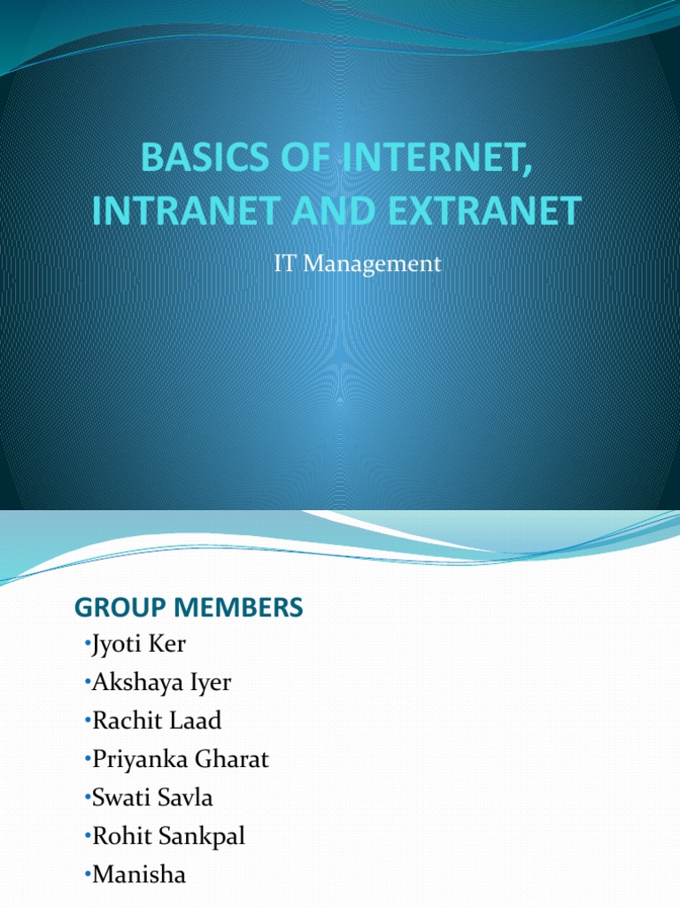 IT-Internet, Intranet and Extranet | PDF | Internet Protocol Suite ...