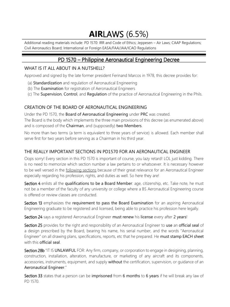 Air-Laws Reviewer PDF | PDF | Airlines | Aviation