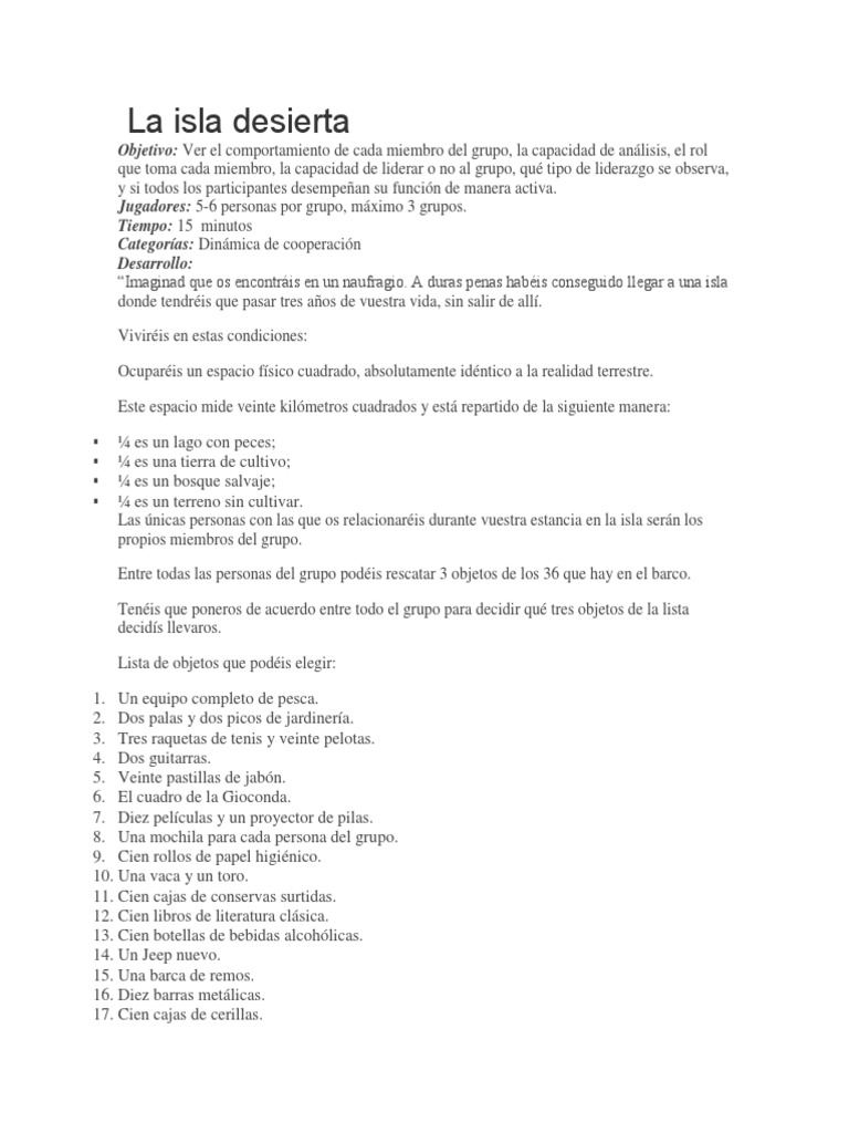 La Isla Desierta | PDF | Violencia | Naturaleza