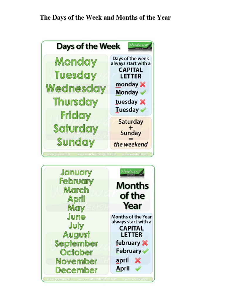Seasons and Months Vocabulary Guide | PDF