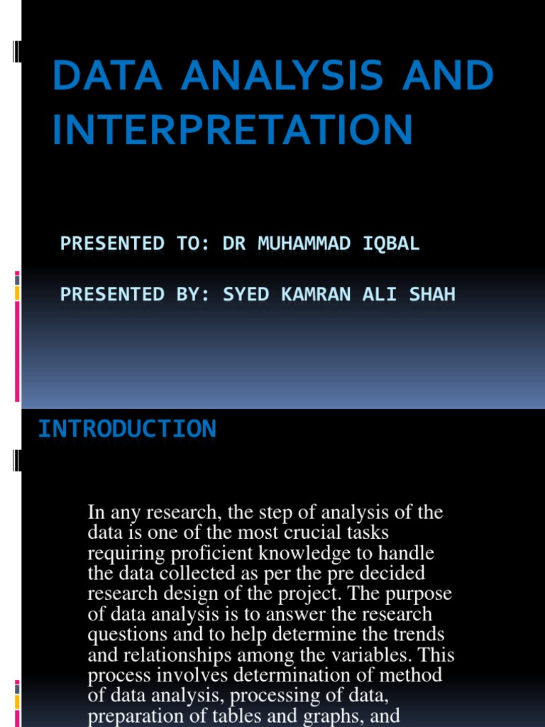 Data Analysis and Interpretation Guide | PDF | Data Analysis | Data