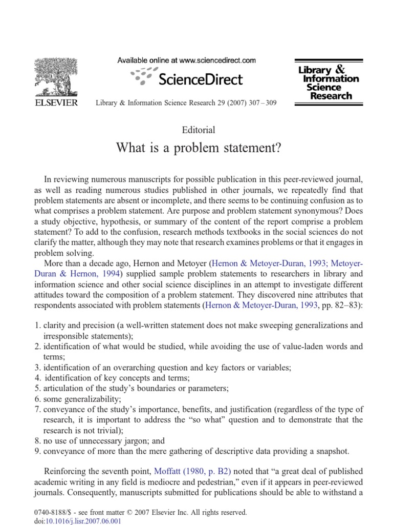 Editorial Problem Statement | PDF