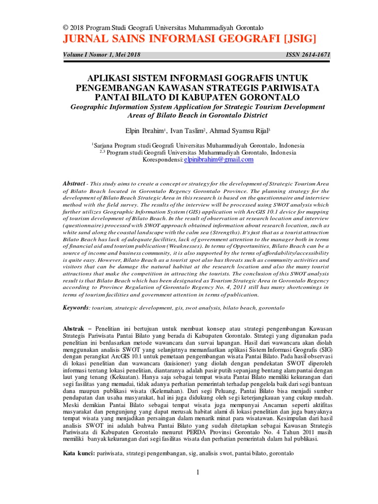 Jurnal Sains Informasi Geografi (Jsig) | PDF | Ilmu Sosial