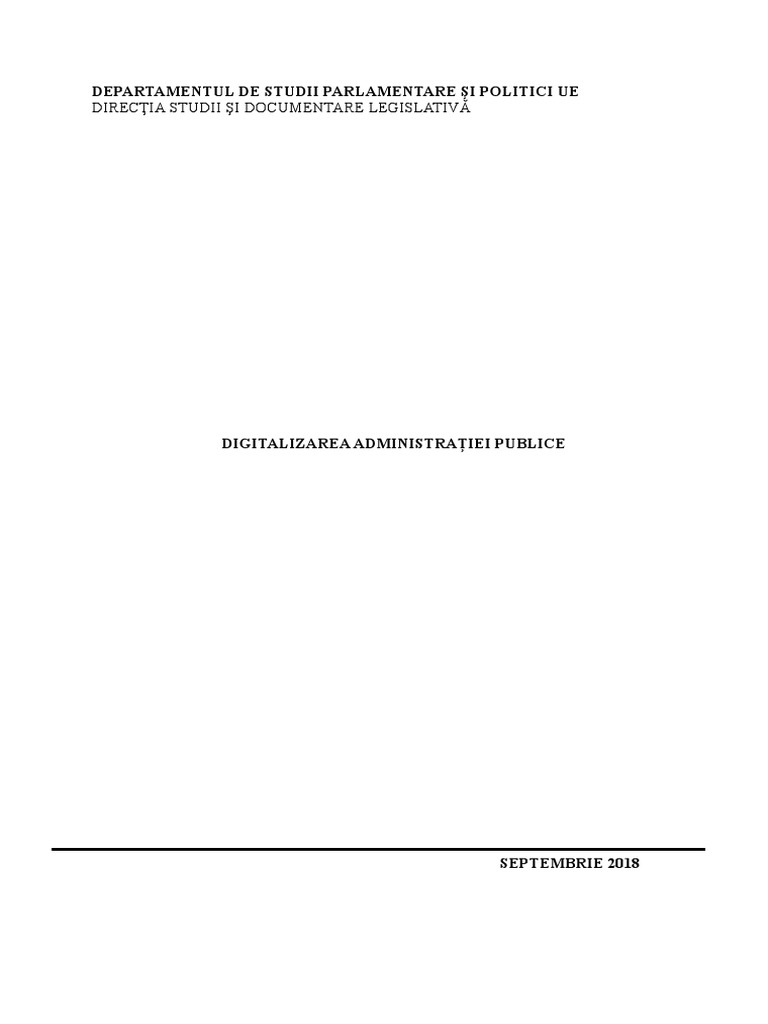 Digitalizare Administratie Publica | PDF