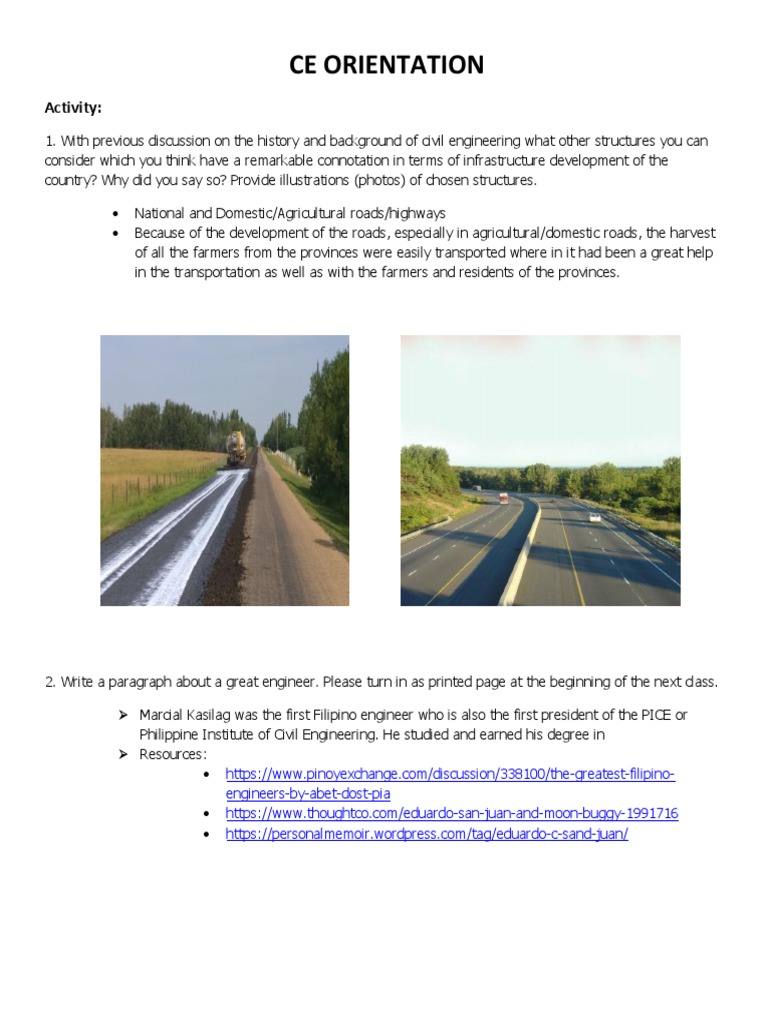 Civil Engineering Orientation | PDF | Art | Science & Mathematics