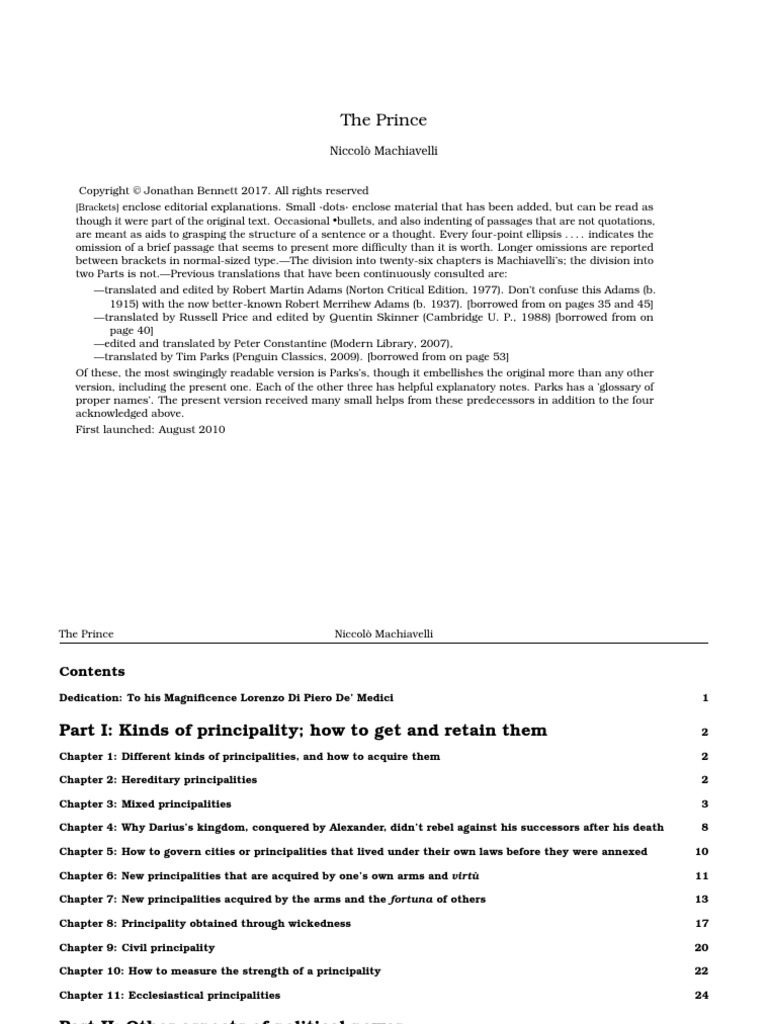 The Prince PDF | PDF | The Prince | Niccolò Machiavelli