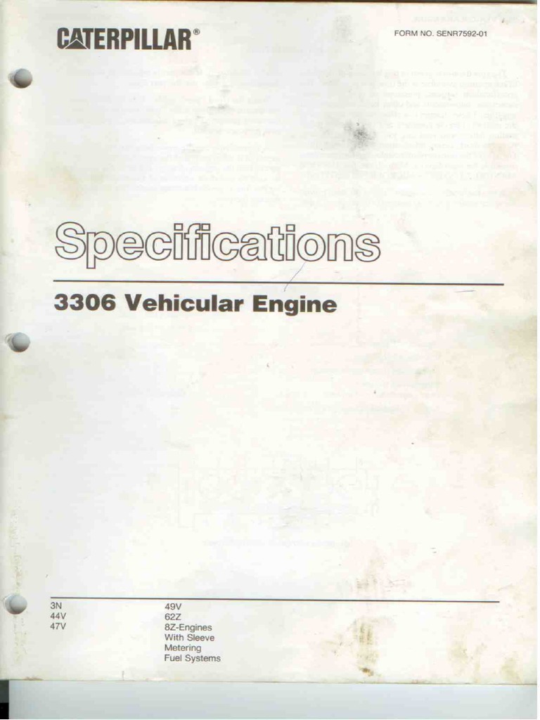 Cat 3306 Manual Servise PDF | PDF