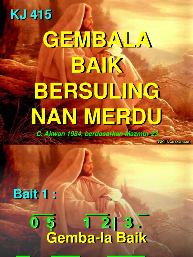 KJ 415 - Gembala Baik Bersuling Nan Merdu .E | PDF