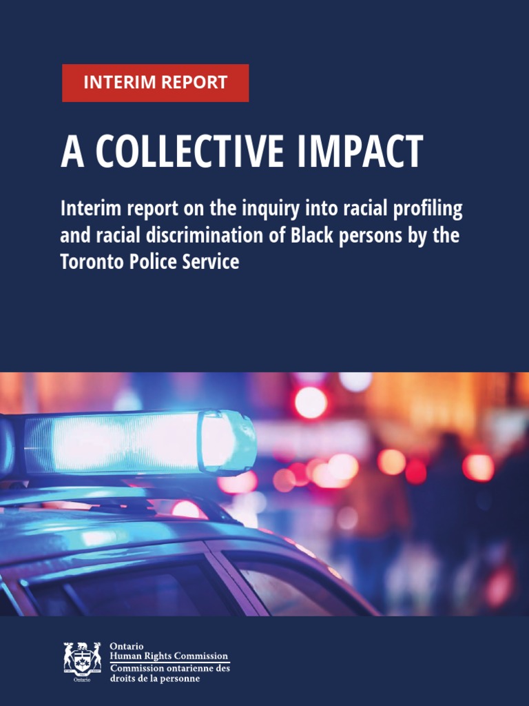 Report On Racial Profiling, Discrimination by Toronto Police Toward The ...