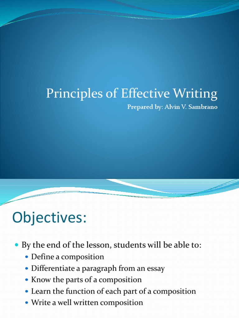 7 Principles of Effective Writing | PDF | Paragraph | Essays