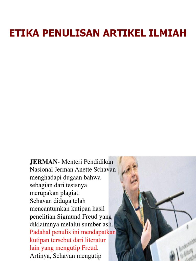 Etika Penulisan Karya Ilmiah | PDF