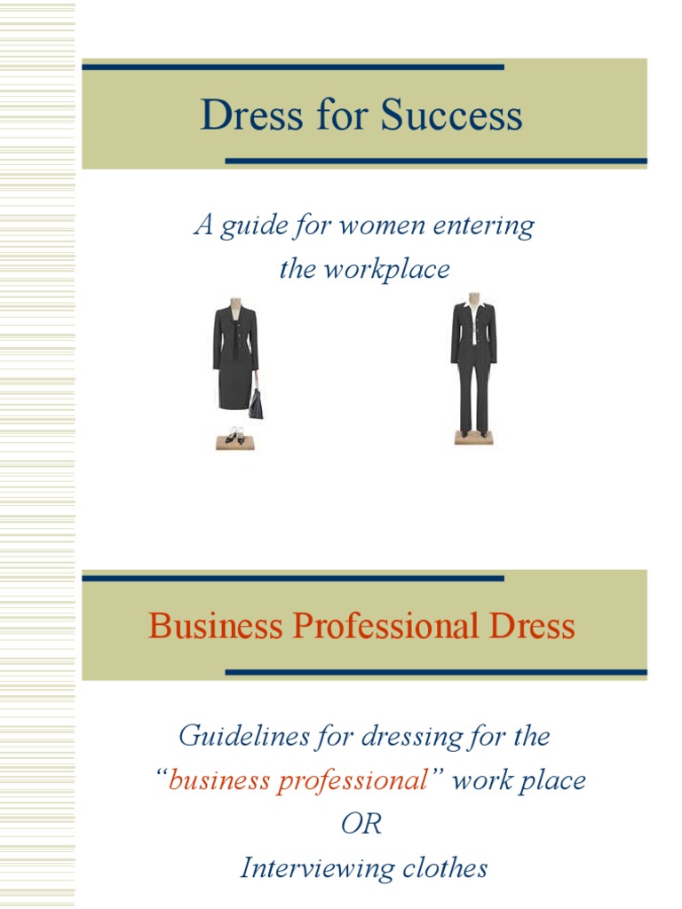 Dress For Success | PDF | Clothing | Dress