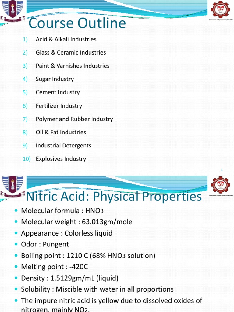 Nitric Acid | PDF | Nitric Acid | Nitrogen