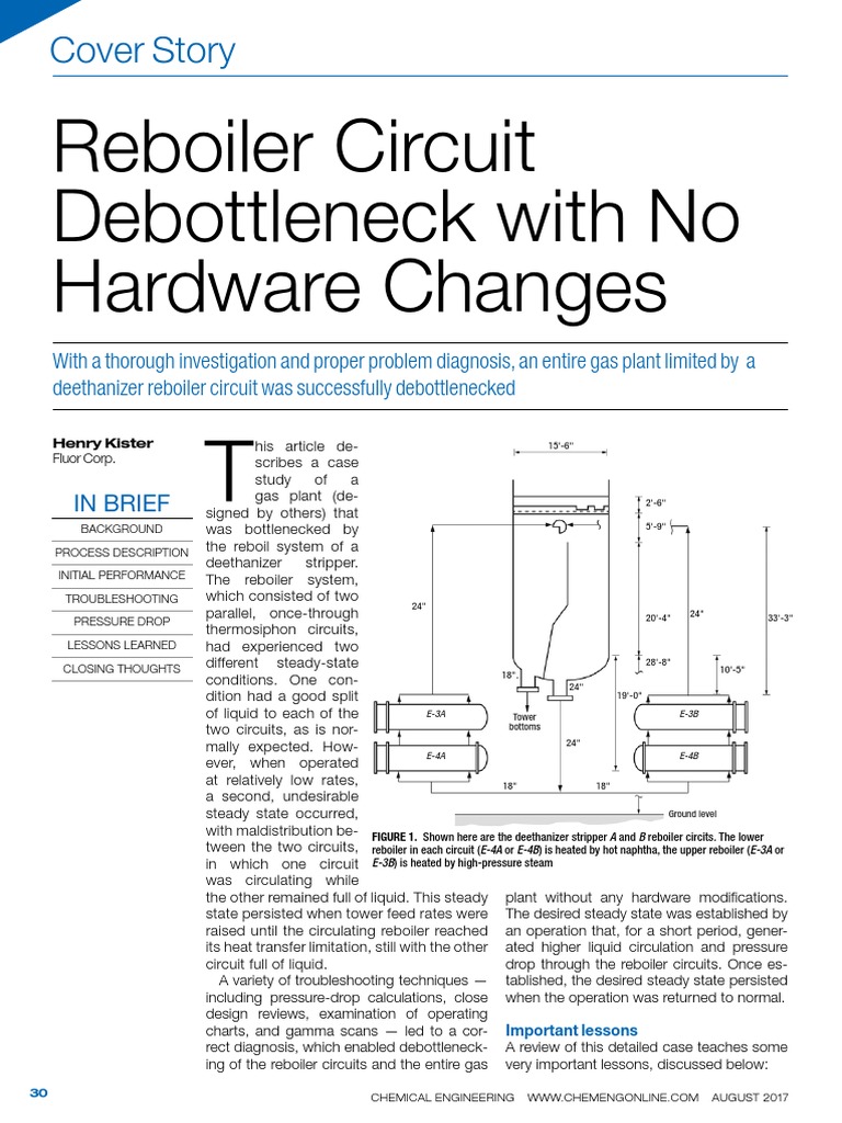 Reboiler Circuit Debottleneck | PDF | Liquids | Pressure