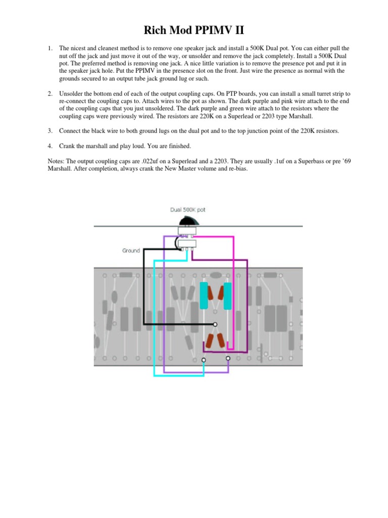 Installation Instructions for Adding a Dual Potentiometer Presence ...