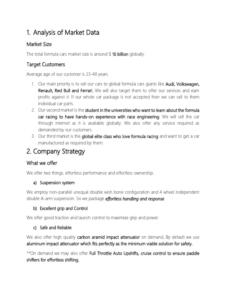 Business Logic Case Draft | PDF | Suspension (Vehicle) | Car