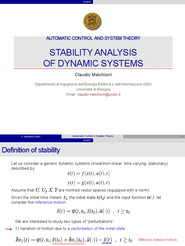 05 Stability | PDF | Stability Theory | Analysis
