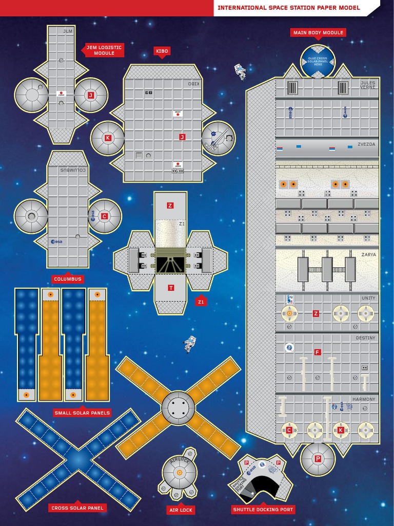 ISS Paper Model Instructions | PDF | International Space Station ...