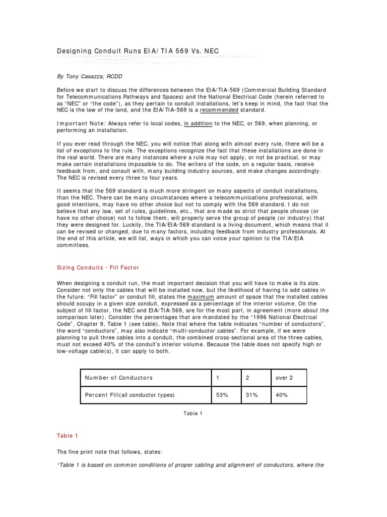 Designing Conduit Runs | PDF | Area | Wire