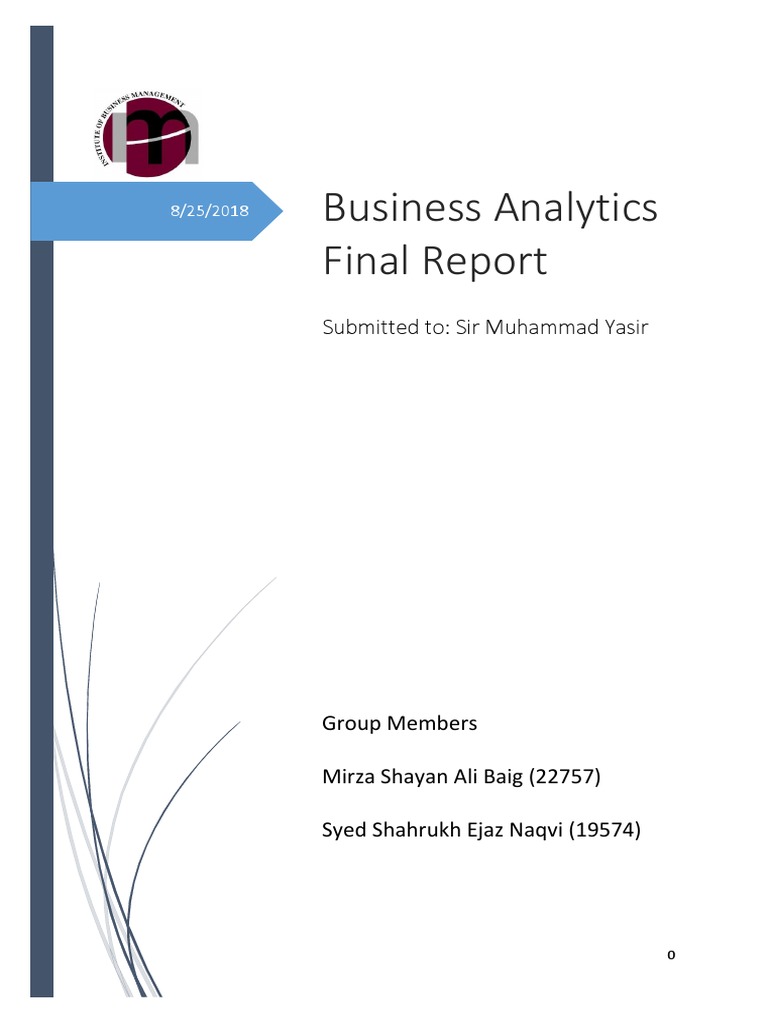 Final BA Report | PDF | Correlation And Dependence | Standard Score