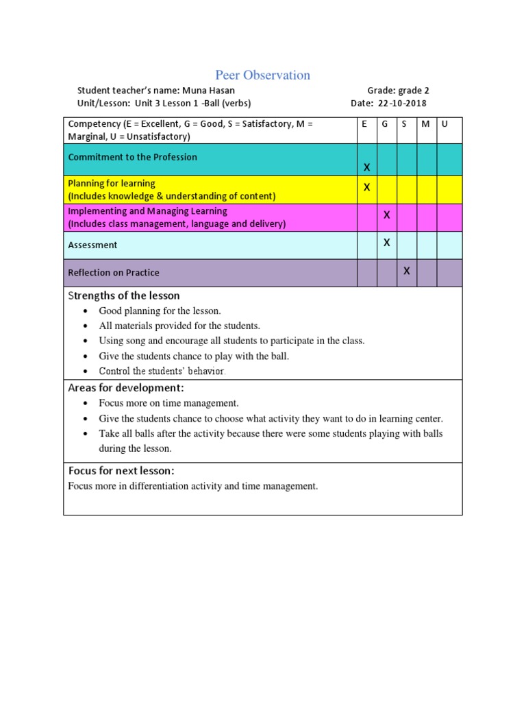 Peer Observation | PDF