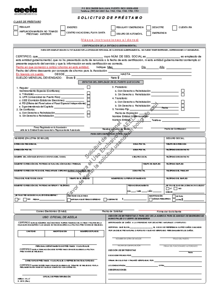 AEELA - 50 (8-2015 Rev.) Solicitud de Préstamo Regular (Internet ...