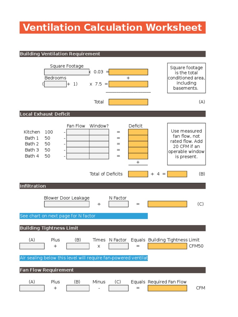 BPA Mechanical Ventilation Worksheet2 | PDF | Idaho | Ventilation ...