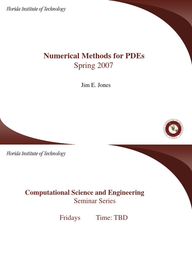Numerical Methods For Pdes: Spring 2007 | Download Free PDF | Partial Differential Equation ...