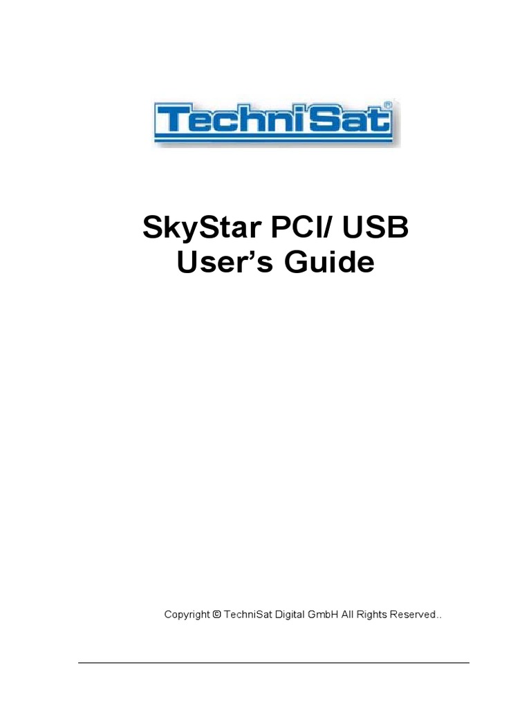 SkyStar2 Manual PDF | PDF | Streaming Media | Device Driver