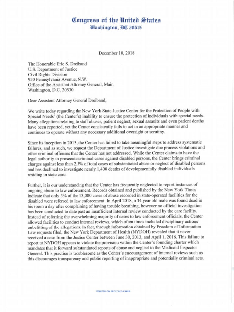 Justice Center Letter | PDF