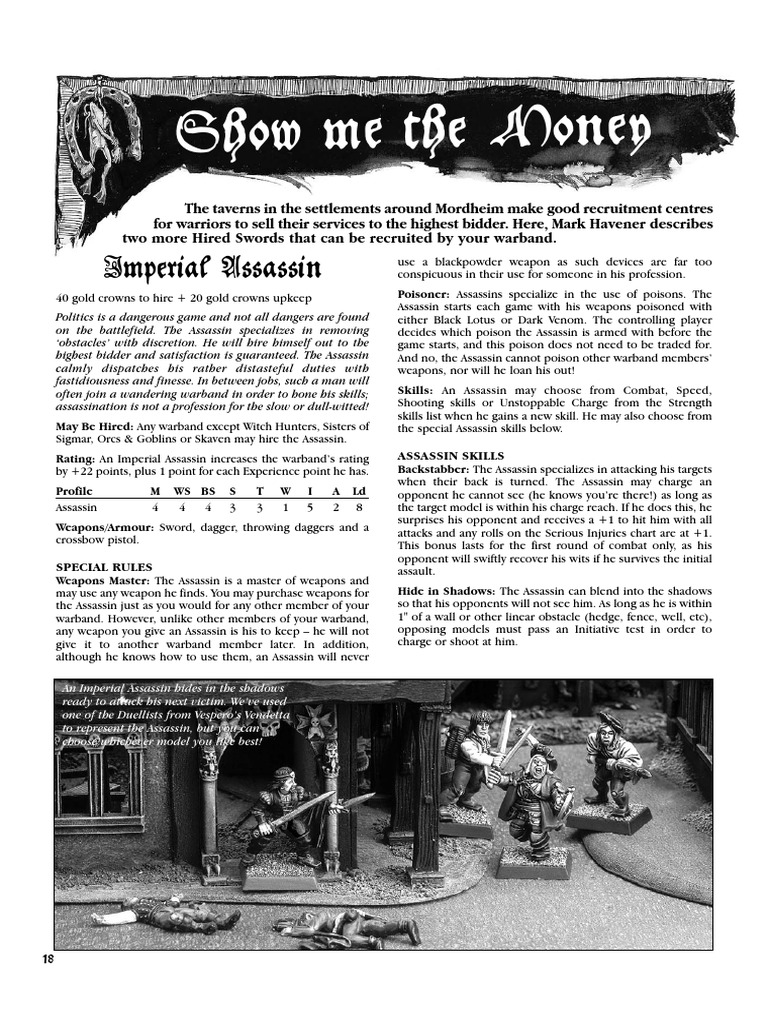 Hired Swords - Imperial Assassin & Tilean Marksman (Show Me The Money ...