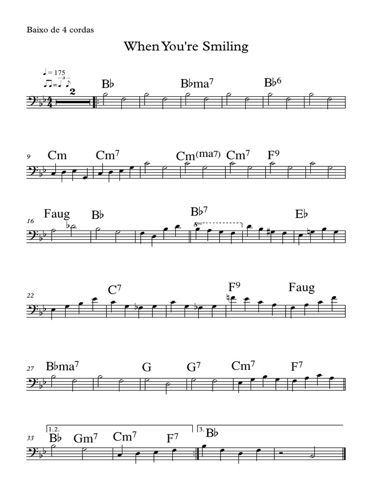 When Youre Smiling Bass | PDF