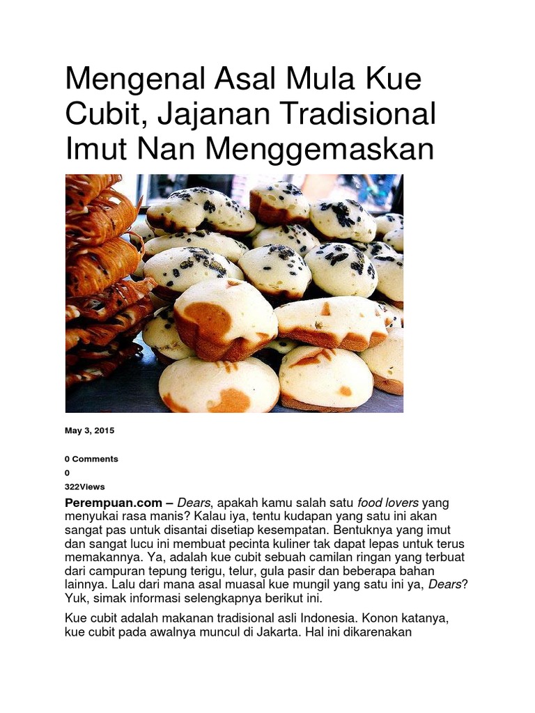 Mengenal Asal Mula Kue Cubit | PDF