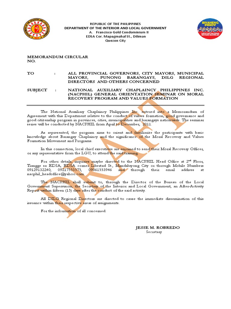 DILG Memo - Circular 201146 44f587fc22 PDF | PDF DILG Memo - Circular 201146 44f587fc22 PDF | PDF