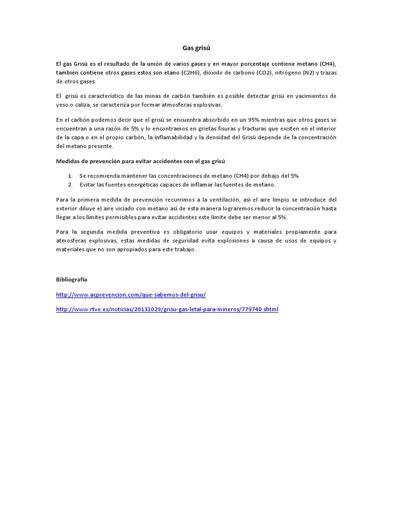 Gas Grisú | PDF | Tecnología