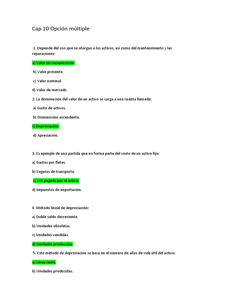 Opción Múltiple | PDF