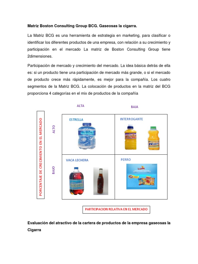 Matriz Boston Consulting Group BCG | Mercado (economía) | Marketing