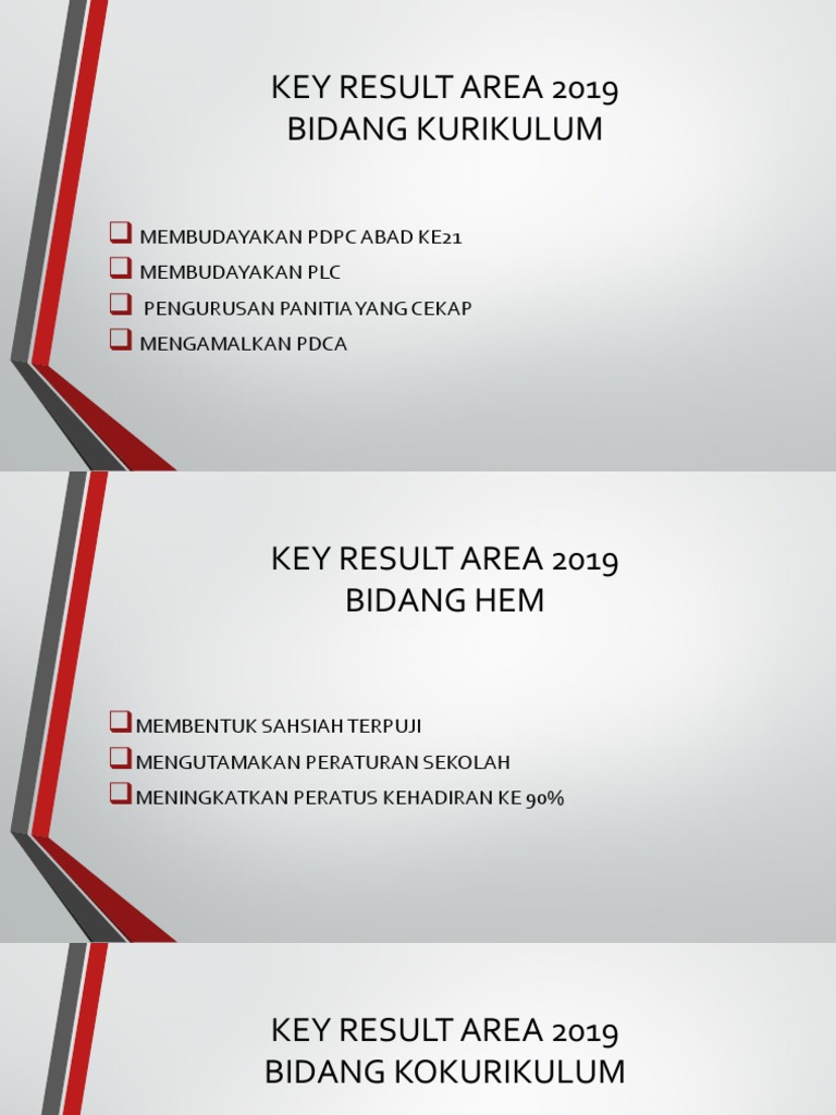 Key Result Area Sekolah | PDF